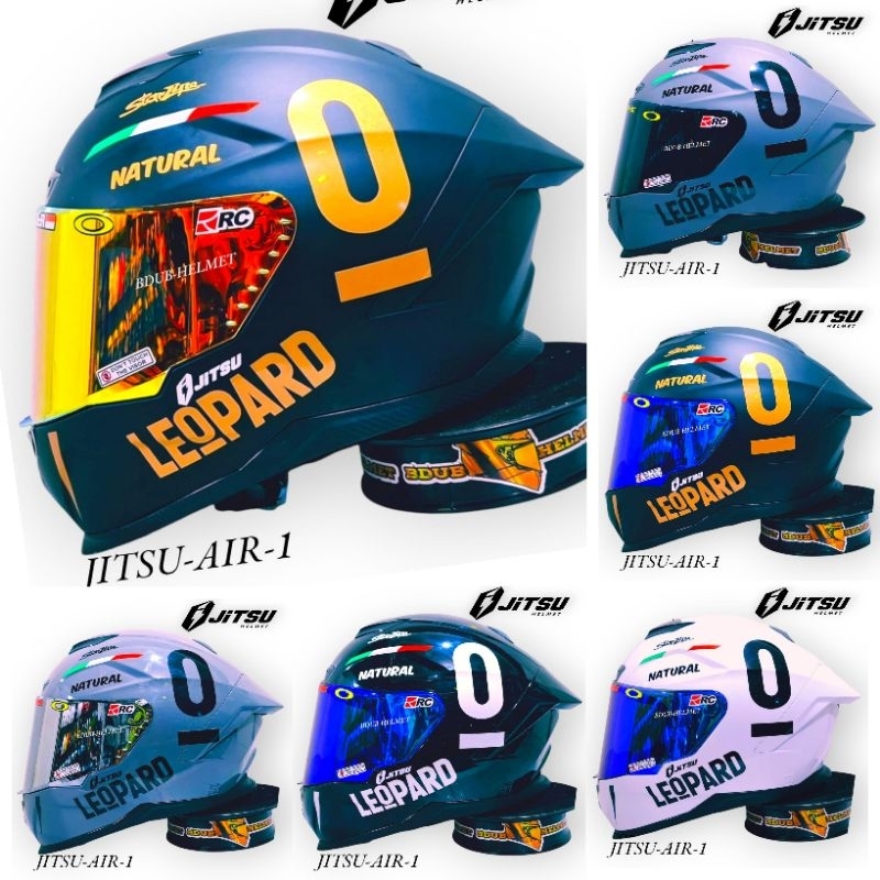 Jual Helm full face Jitsu air 1 White leopard paket ganteng original ...