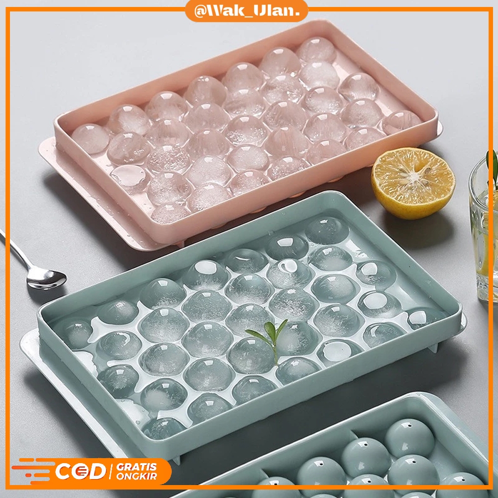 Jual Cetakan Es Batu Bulat 33 Grid / Ice Cube Tray Mold / Alat Pencetak ...