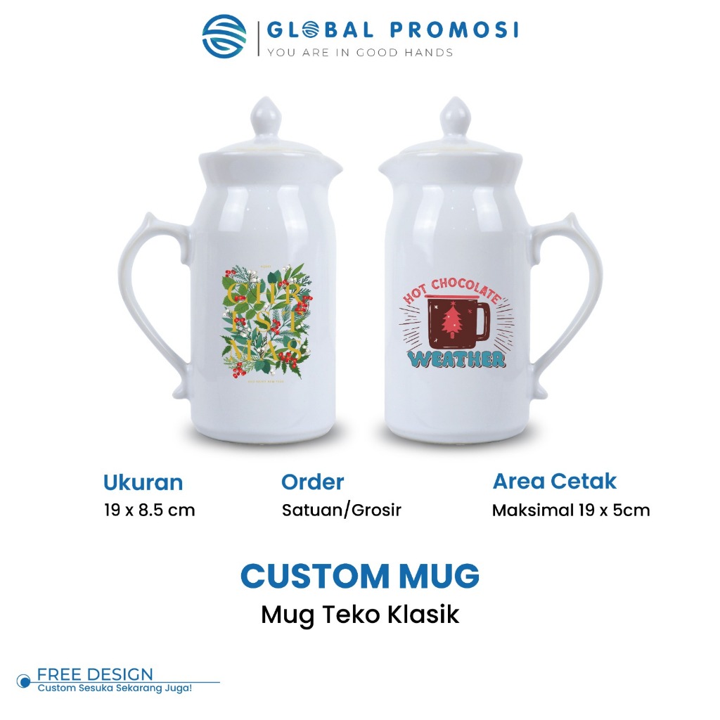 Jual Mug Teko Klasik Sovenir Pernikahan Custom Cetak Satuan/Grosir ...