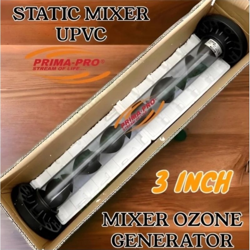 Jual Statis Mixer ozone 3inch static mixer ozone 3in bahan PVDF ...
