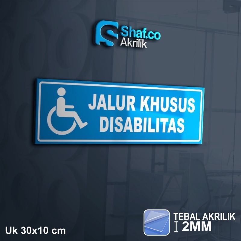Jual AKRILIK SIGN BOARD JALUR KHUSUS DISABILITAS // ACRYLIC // RAMBU ...
