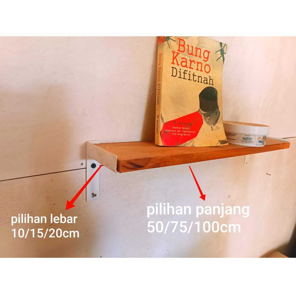 Jual Rak Ambalan Dinding Minimalis fulset plus braket siku/partisi/rak ...