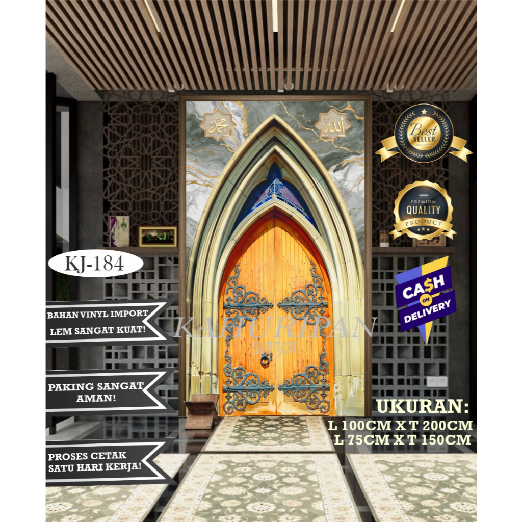 Jual TINGGAL TEMPEL!!!Mihrab Mushola Rumah Stiker Mihrab Wallpaper ...