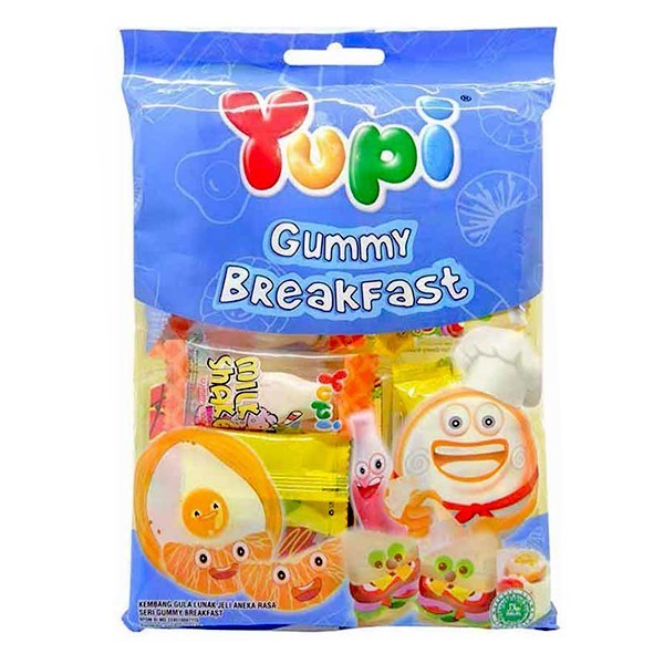 Jual Yupi Gummy Breakfast permen jelly 95 gram | Shopee Indonesia