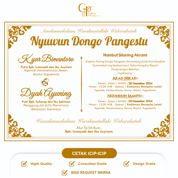 Jual ( 21 x 14,5 CM ) A4/2 Undangan Box Punjungan Nasi Kotak, Undangan ...