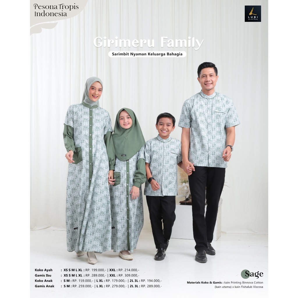 Jual Sarimbit Keluarga 2025 Premium Sarimbit Lubi 2025 GIRIMERU FAMILY ...