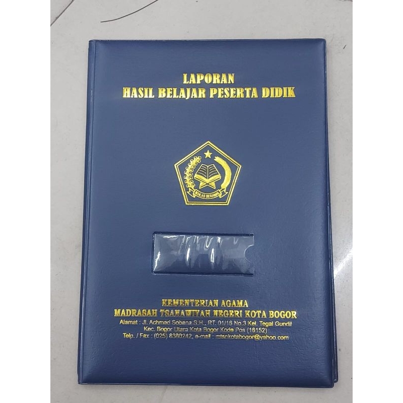 Jual Sampul Map Raport isi 8lembar Custom Nama Sekolah FREE DESIGN ...