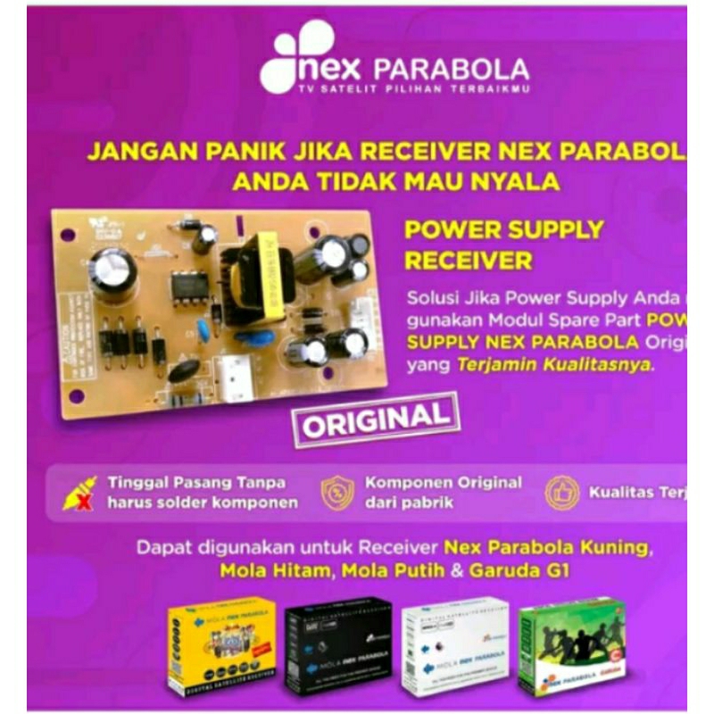 Jual Power Supply Regulator PSU Nex Parabola Kuning & Hitam 6 Pin Kabel ...