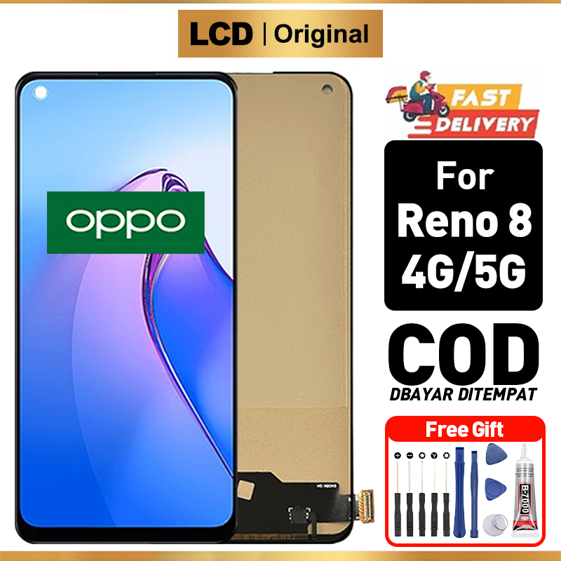 Jual LCD OPPO Reno 8 4G Reno 8 5G Original Fullset Touchscreen asli Ori ...