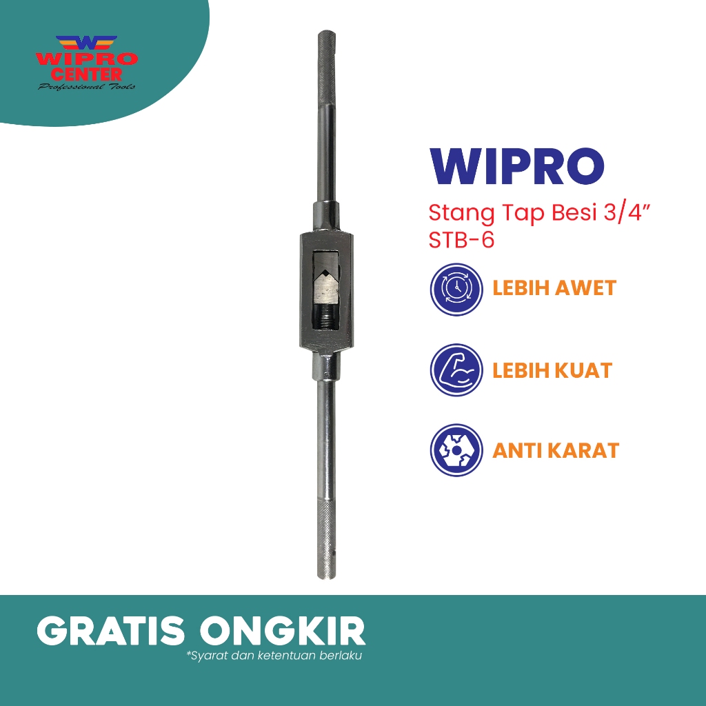 Jual Stang Tap Besi Wipro / gagang tap besi wipro NO.6 3/4" STB-6 | Shopee Indonesia
