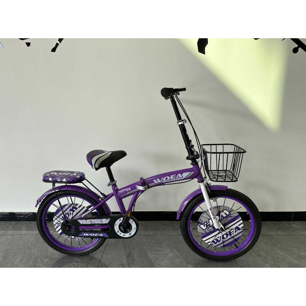 Jual Sepeda Lipat Folding Bike Ukuran 16/18 Inch Merk Wofa Keranjang Besi | Shopee Indonesia