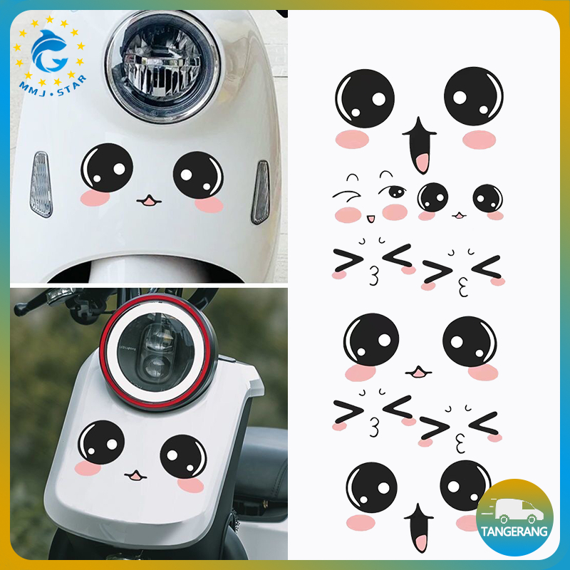 Jual Stiker Mobil Listrik Dekorasi Ekspresi Kartun Lucu/Stiker Emoticon ...