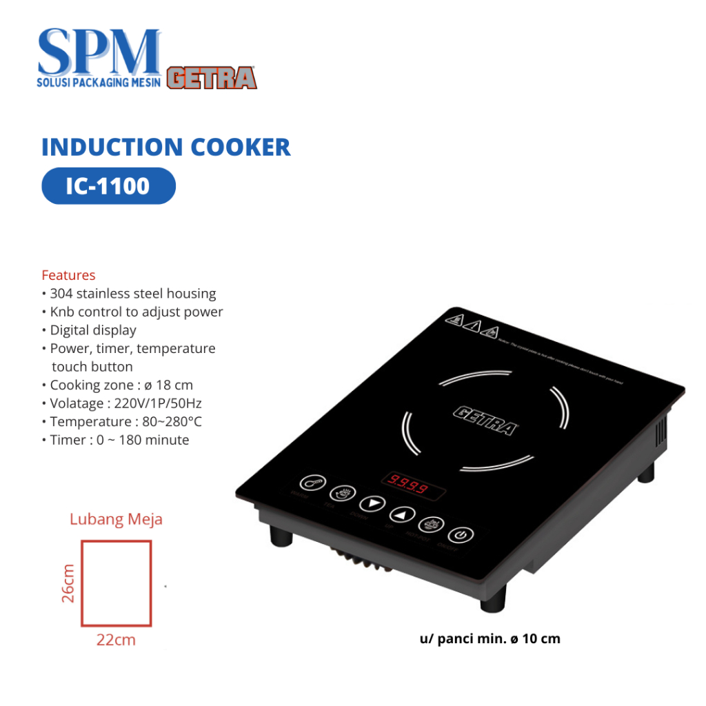 Jual Getra IC-1100 Induction Cooker Kompor Listrik Induksi | Shopee ...