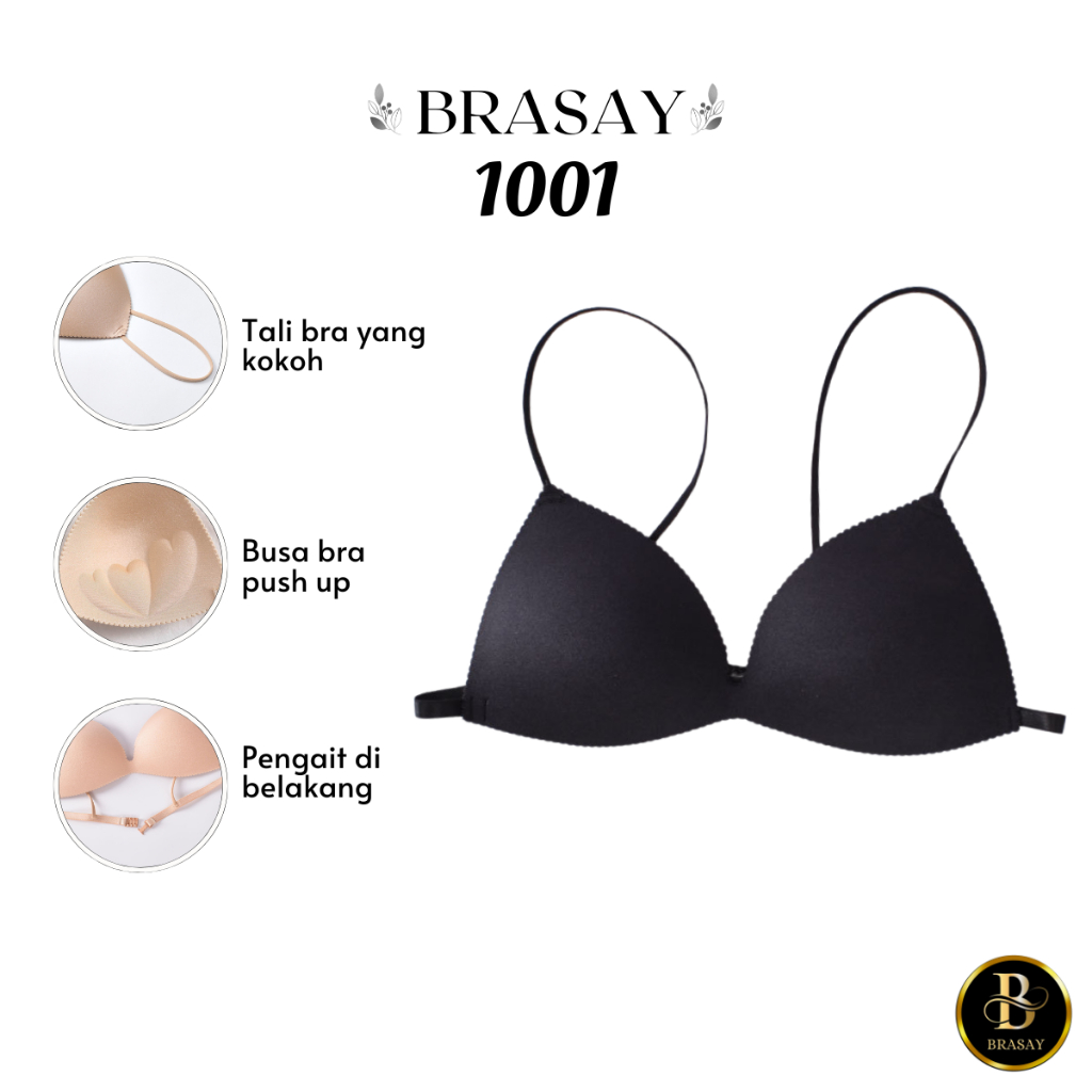 Jual Brasay Pakaian Dalam Wanita Tanpa Kawat Sport Bra Push Up 1001 ...