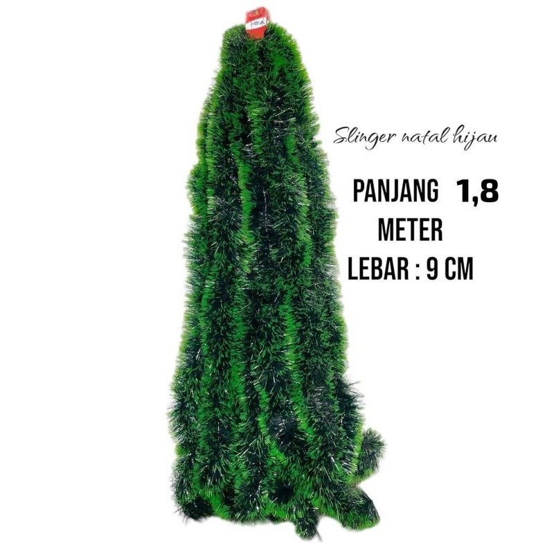 Jual slinger natal hijau daun (9cm) | Shopee Indonesia