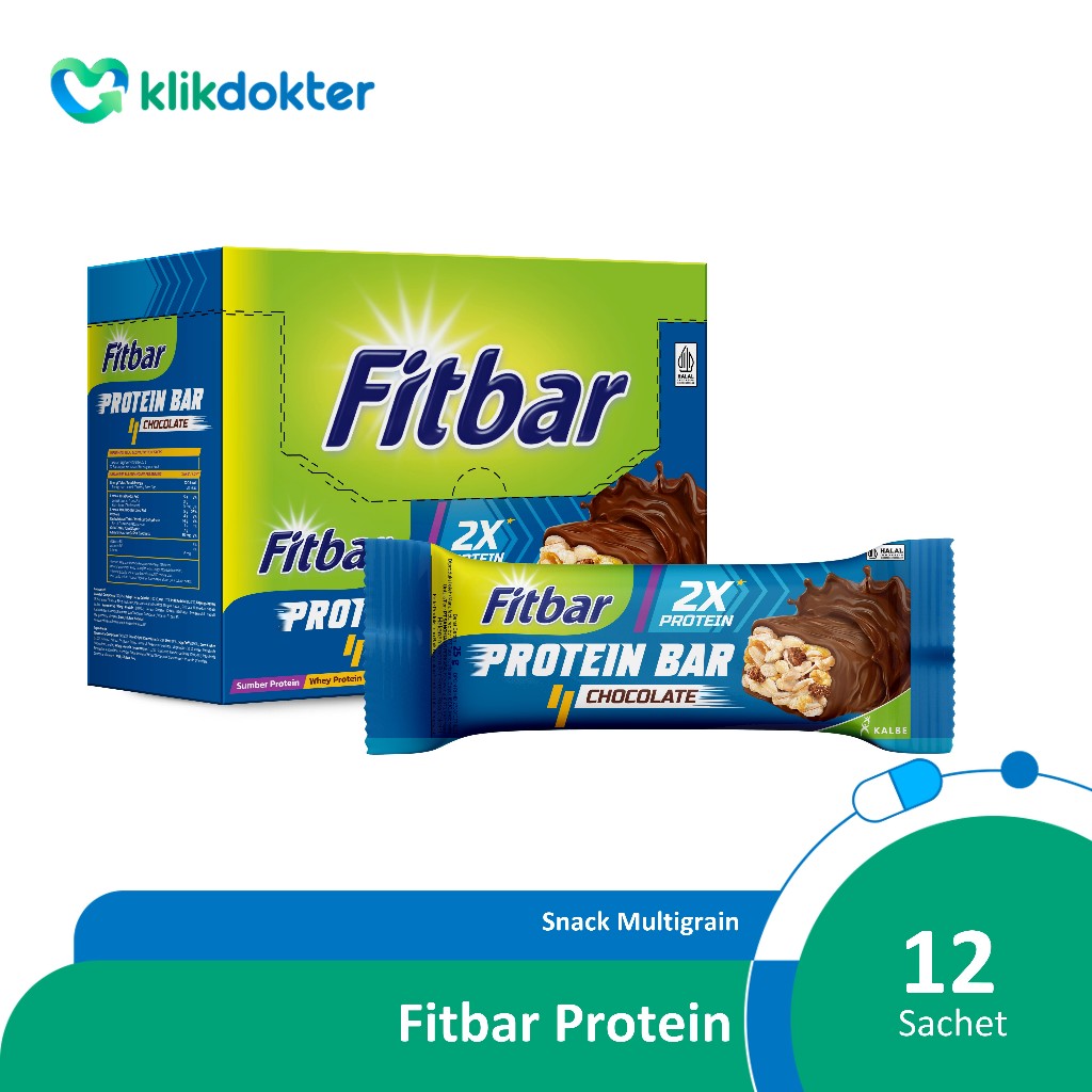 Jual Fitbar Protein Chocolate 12x25gr - Snack Multigrain | Shopee Indonesia