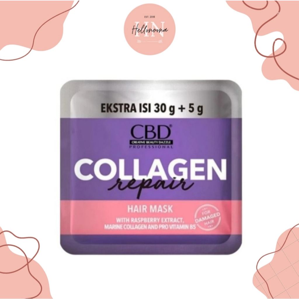 Jual CBD - Collagen Repair Hair Mask Sachet 35gr | Shopee Indonesia