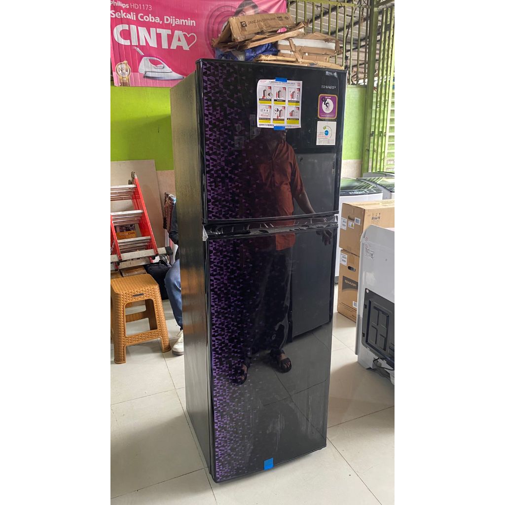 Jual KULKAS 2 PINTU SHARP SJ-316MG-GB/GR(unit eksdisplay) | Shopee ...