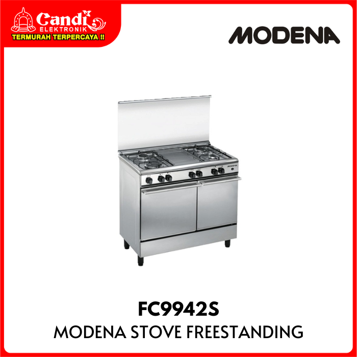 Jual MODENA STOVE FREESTANDING KOMPOR GAS 4 TUNGKU + OVEN GAS 62 LITER ...