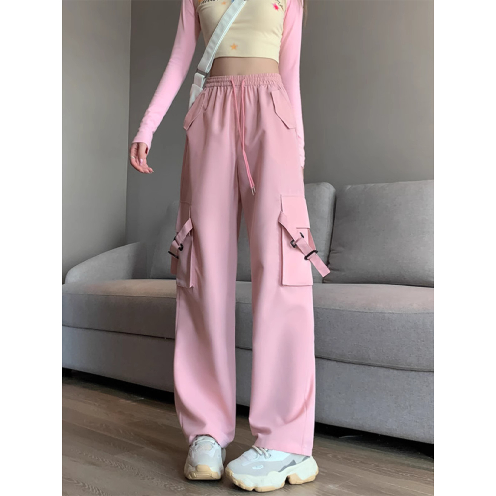 Jual Pink/Hitam/Hijau Celana Kerja Longgar Gaya Baru 2024 Celana ...