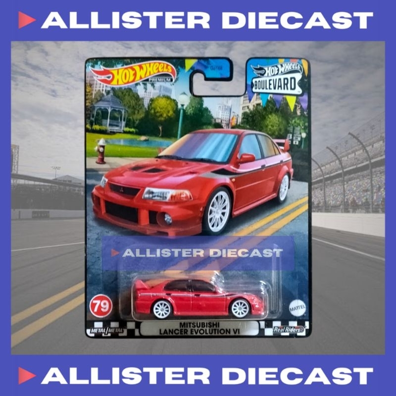 Jual PREMIUM Hot Wheels Mitsubishi Lancer Evolution VI Merah Hotwheels ...