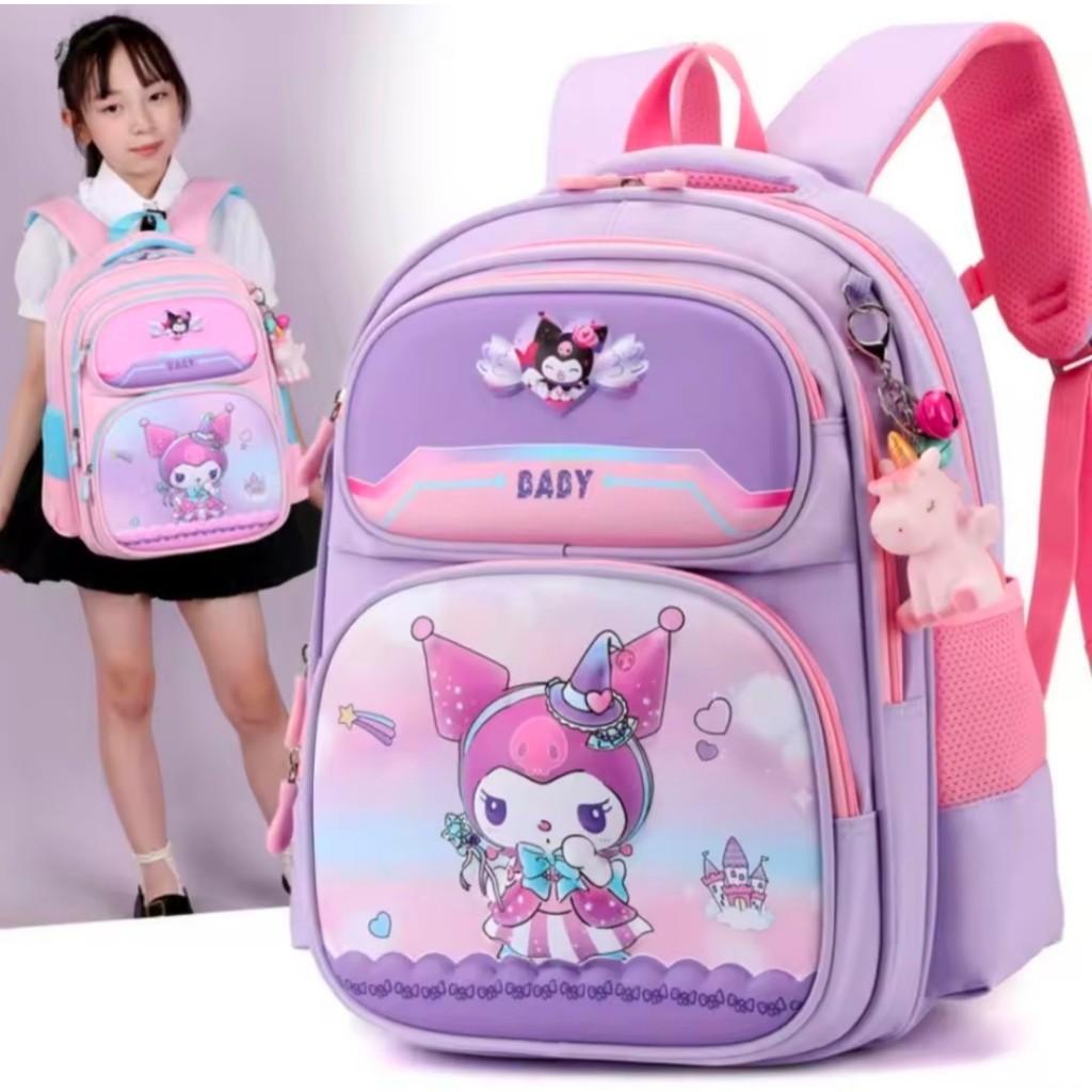 Jual Tas ransel sekolah unisex motif Korea style murah terbaru(KUROMI) | Shopee Indonesia