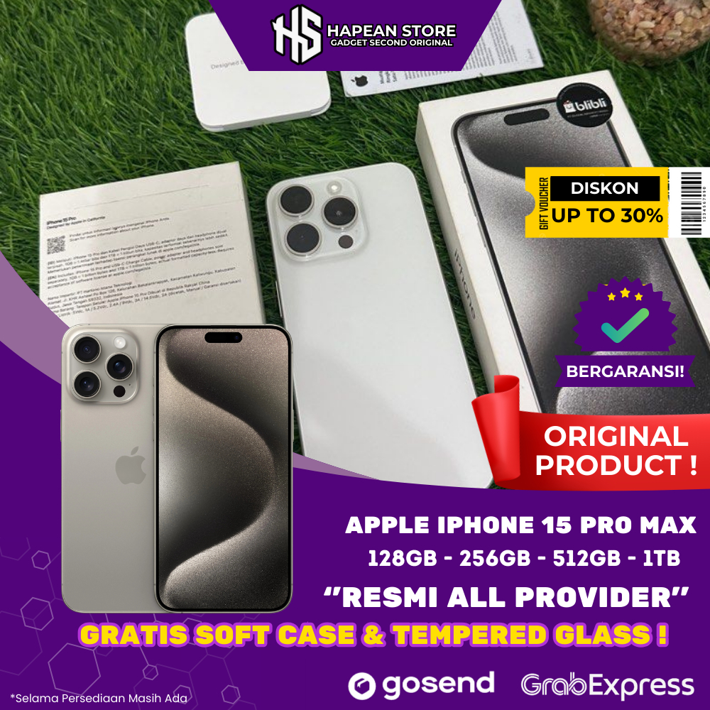 Jual iPhone 15 Pro Max 128GB/256GB/512GB Second Original Mulus Normal Fullset | Shopee Indonesia