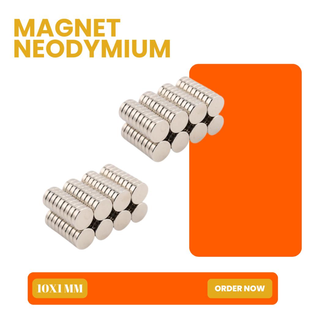 Jual Magnet Neodymium Bulat 10mm 10x1mm 10x1 mm 10 x 1 mm | Shopee ...