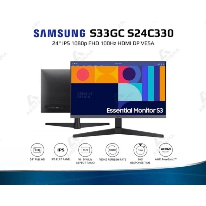 Jual MONITOR LED SAMSUNG S33GC S24C330 24" IPS 1080p FHD 100hz hdmi dp ...