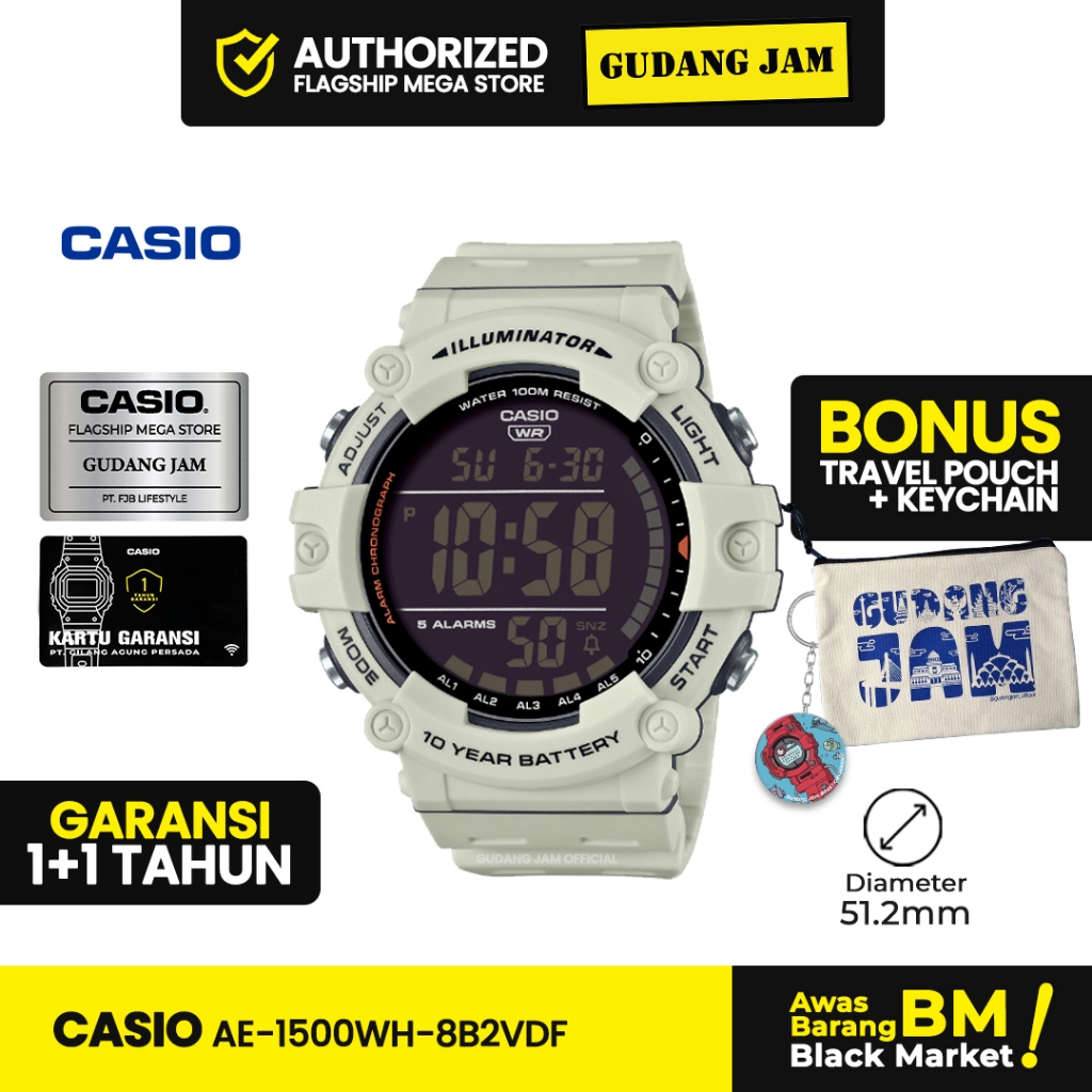 Jual Jam Tangan Casio AE-1500WH-8B2VDF AE-1500WH AE-1500 AE1500WH AE 1500WH | Shopee Indonesia