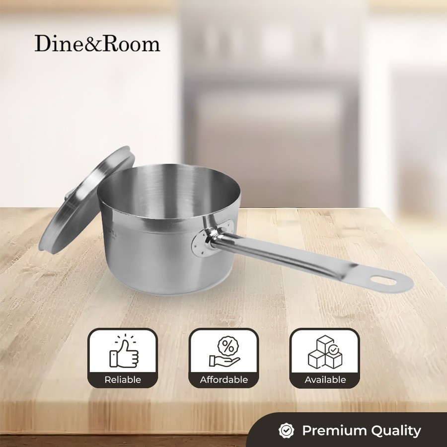 Jual DEEP SAUCE PAN WITH LUG HANDLE STAINLESS STEEL / PANCI 8L 10L 13L ...
