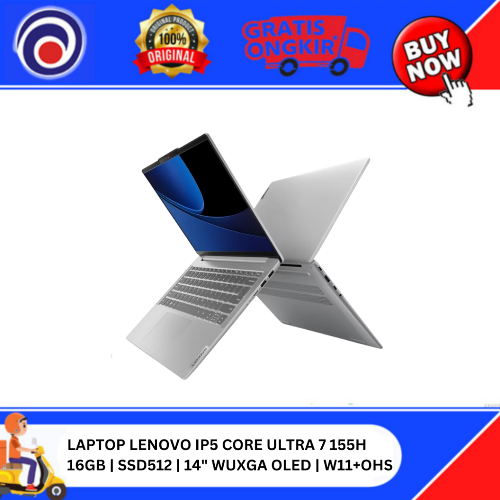 Jual LAPTOP LENOVO IP5 ULTRA 7 155H | 16GB | SSD512 | 14" WUXGA OLED ...