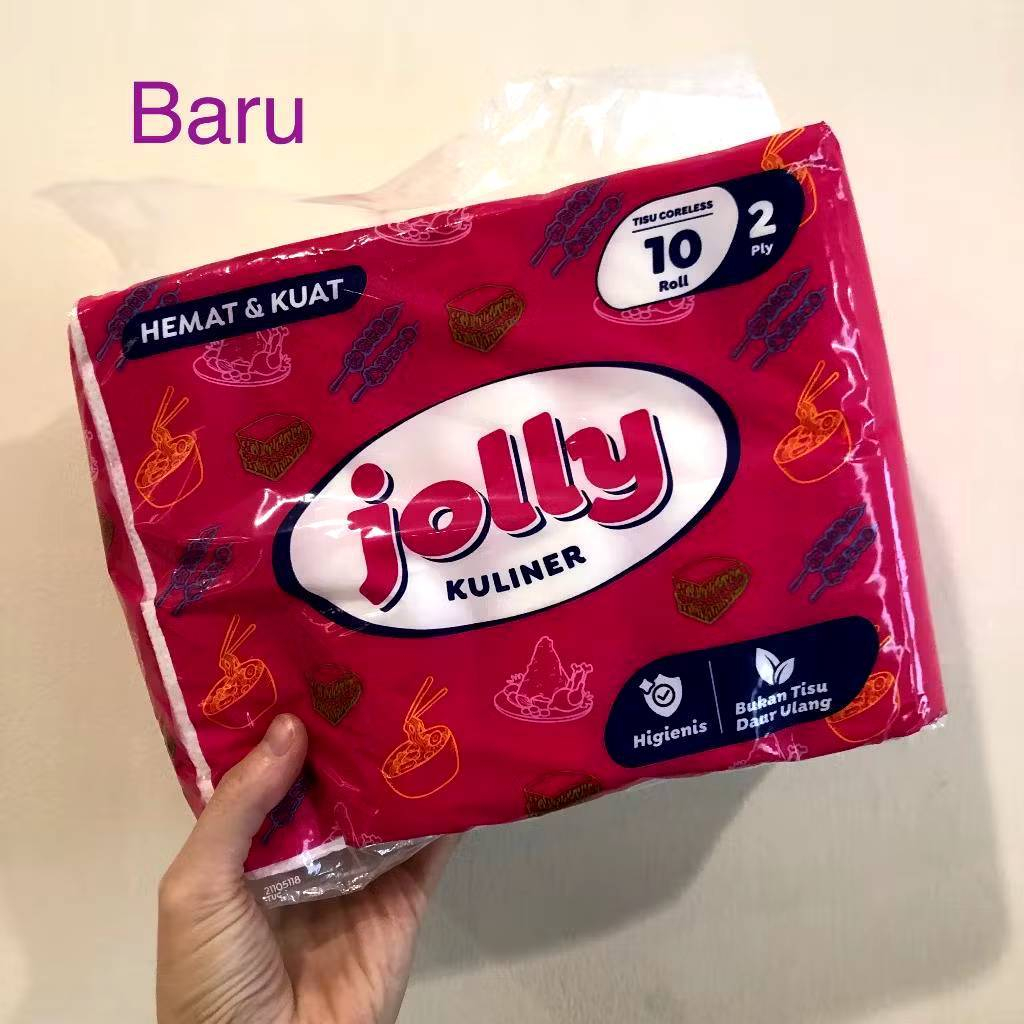 Jual Tissue gulung toilet jolly kuliner coreless 10 roll 1 pack /jolly ...