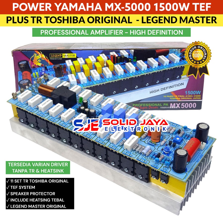 Jual KIT POWER YAMAHA MX5000 1500W MONO TR TOSHIBA 2SA1943 2SC5200 ASLI MX 5000 MX-5000 ...