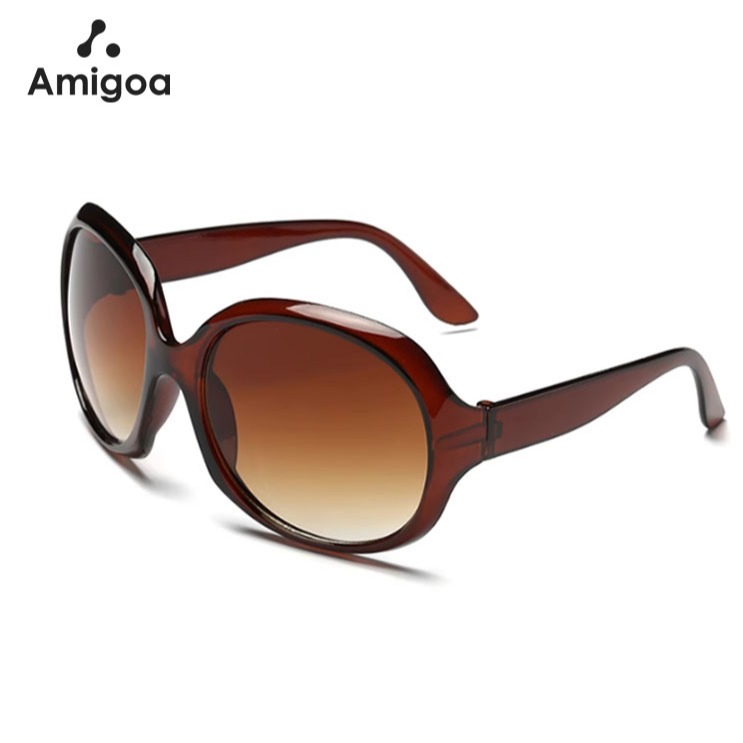 Jual Kacamata Hitam Wanita Bingkai Besar Kacamata Hitam Retro Modis ...