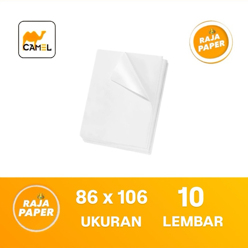 Jual Kertas Sticker Vinyl Glossy Ukuran PLANO 86 Cm x 106 Cm 10 Lembar ...