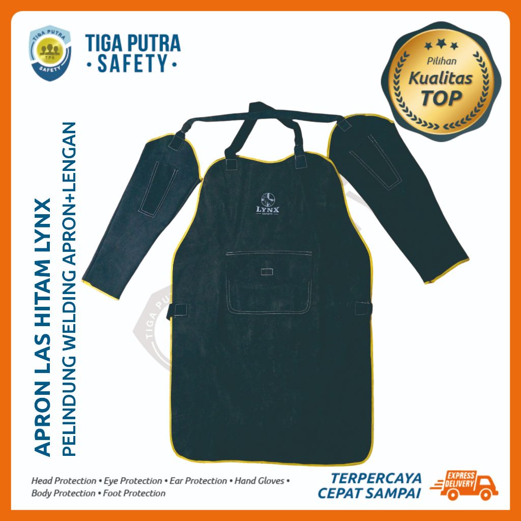 Jual Apron Las Lengan Badan Kulit Set Welding Pelindung Lynx Safety ...