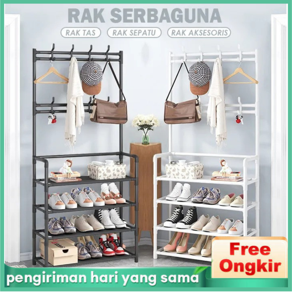 Jual Rak Gantungan Baju Hanger Tas Stand Hanger Rak Sepatu Penyimpanan ...