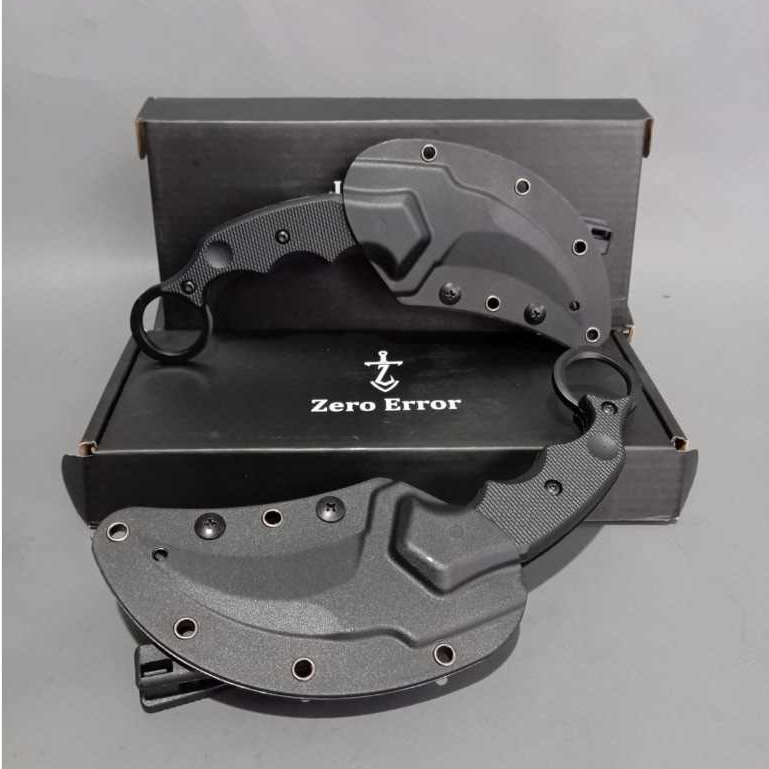 Jual Zerro Error Cerambit Kydex Karambit Survival Kit Hitam | Shopee ...