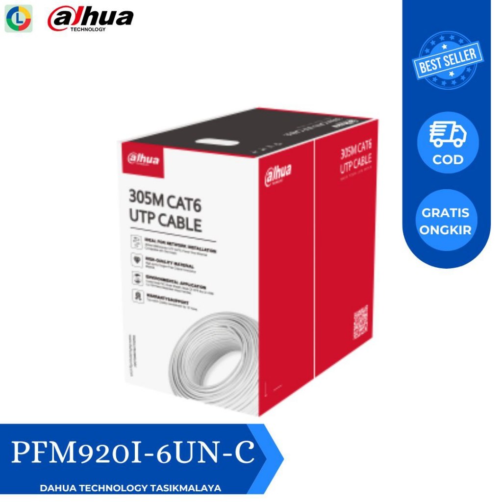 Jual KABEL UTP CAT6 DAHUA PFM920I-6UN-C | Shopee Indonesia