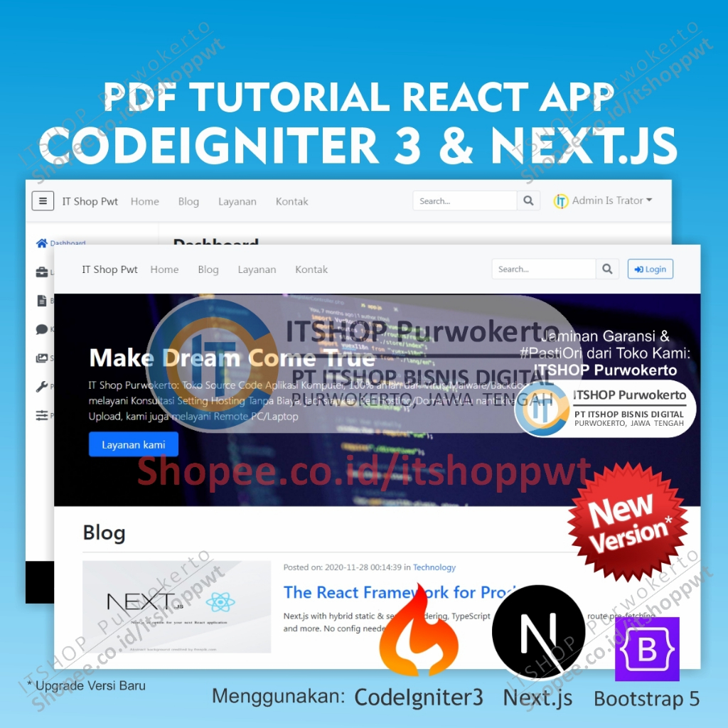 Jual Source Code Aplikasi Web Blog Next.js dengan CodeIgniter REST API ... Jual Source Code Aplikasi Web Blog Next.js dengan CodeIgniter REST API ...