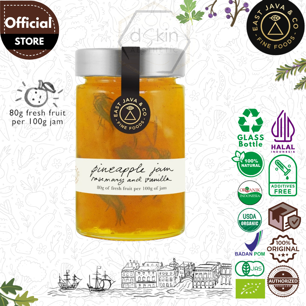 Jual East Java & Co Pineapple Jam Rosemary & Vanilla - 250g (Selai Nanas dengan Rosemary dan ...