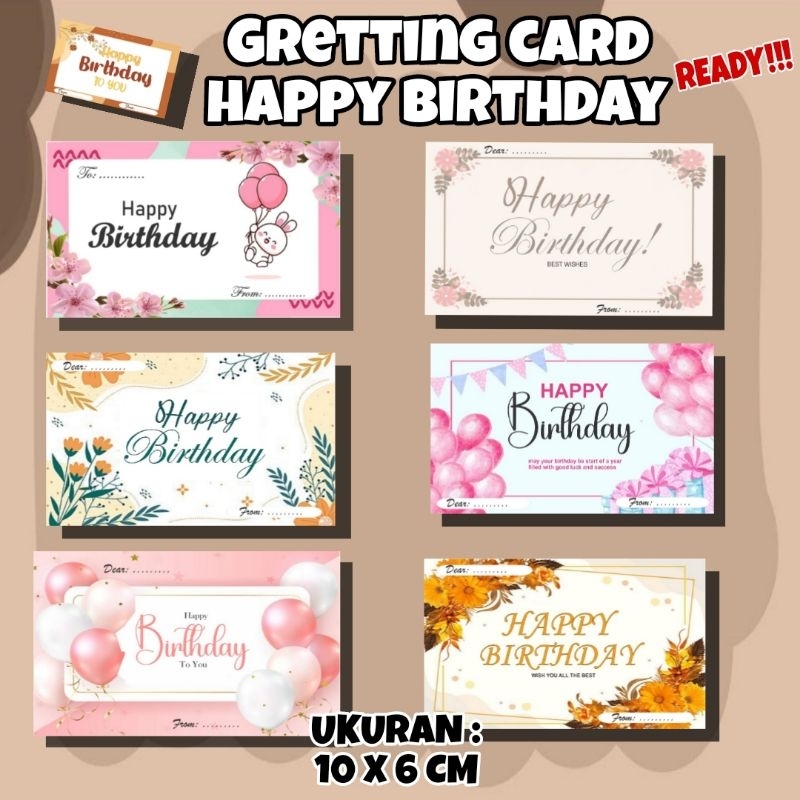Jual GRETTING CARD HAPPY BIRTHDAY/KARTU UCAPAN/ULANGTAHUN | Shopee ...