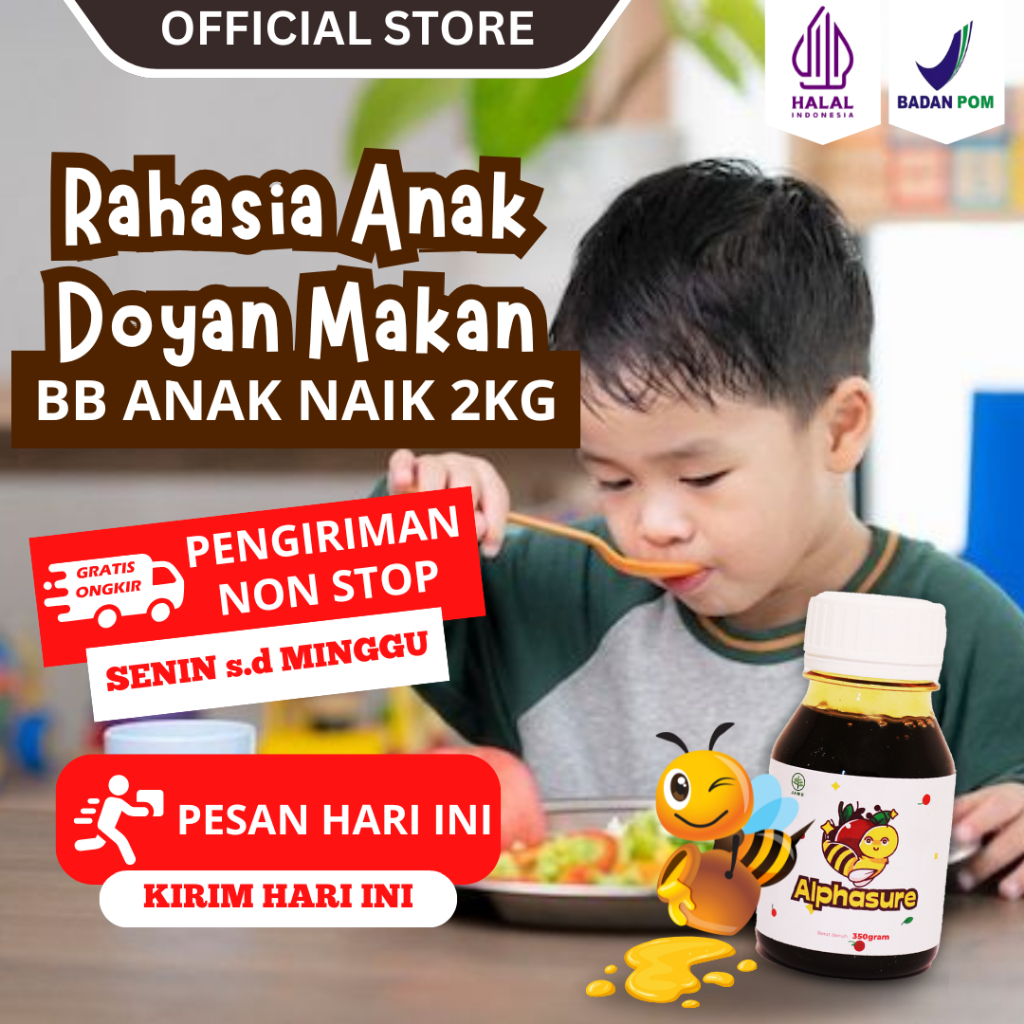 Jual Alphasure Madu Anak untuk Meningkatkan Nafsu Makan Vitamin Herbal ...