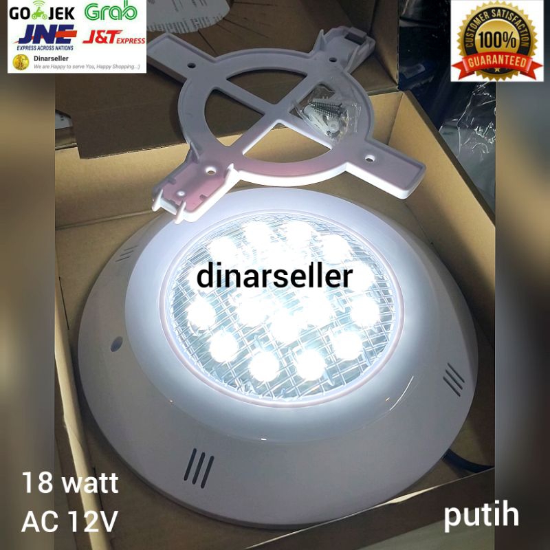 Jual LAMPU KOLAM RENANG LED UNDERWATER 18 WATT 18 MATA SWIMMING POOL ...