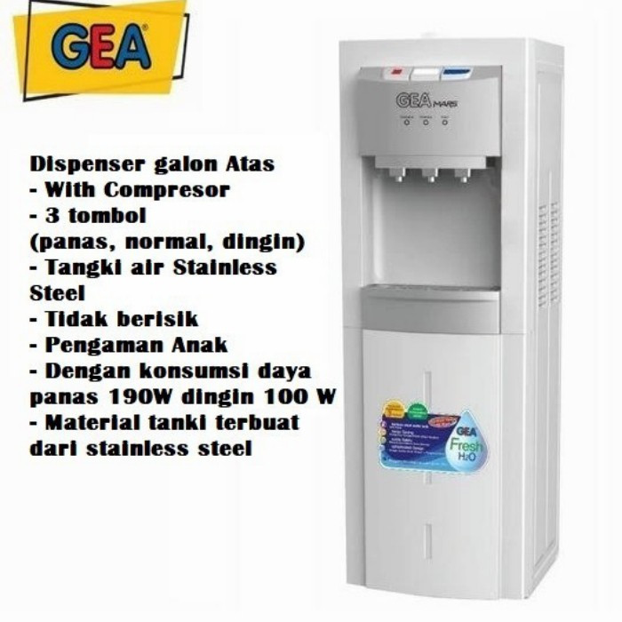 Jual Dispenser Gea Galon Atas Mars / Dispenser Gea Mars Gea Water ...