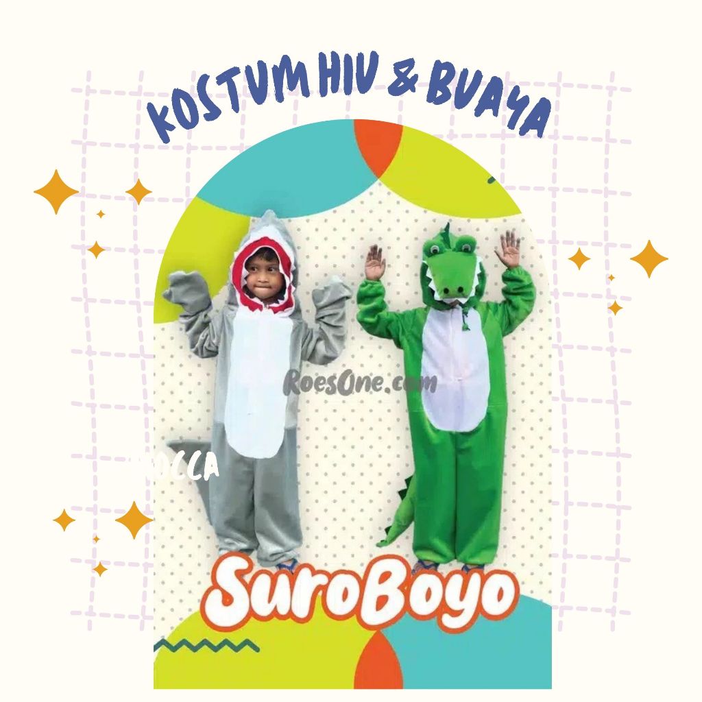 Jual Kostum Hewan Hiu & Buaya - Kostum Pentas Seni Karnaval | Shopee ...