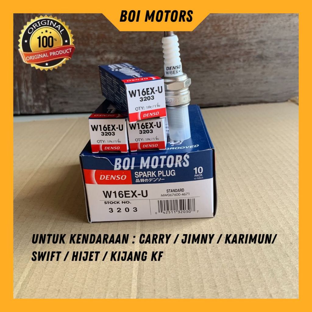 Jual BUSI DENSO W16EX-U SPARK PLUG SUZUKI CARRY / JIMNY / KARIMUN ...