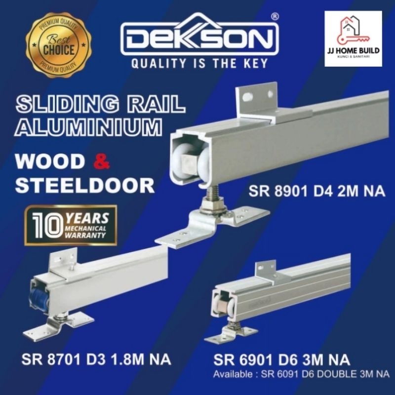 Jual DEKSON Rel Pintu Geser Gantung/Rail Sliding Door Dekkson D3/D4 Alumunium Panjang 180cm ...
