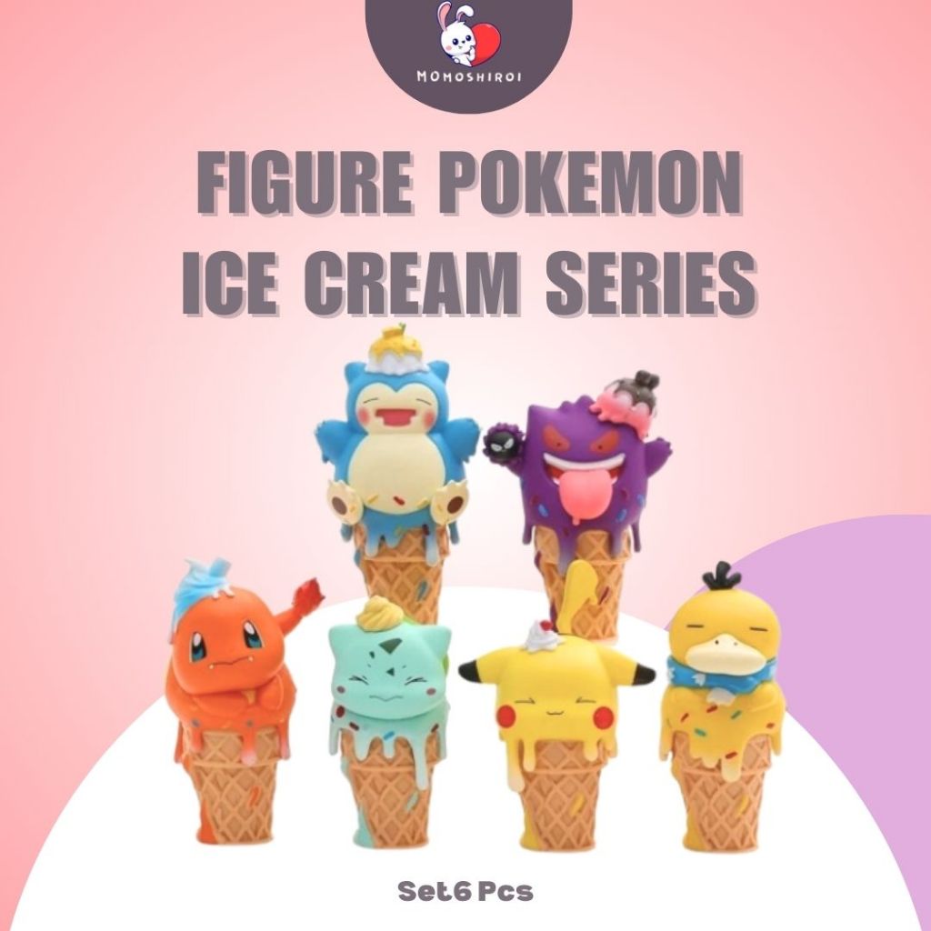 Jual Figure Pokemon Ice Cream Series Pikachu - Set 6 Pcs | Shopee Indonesia